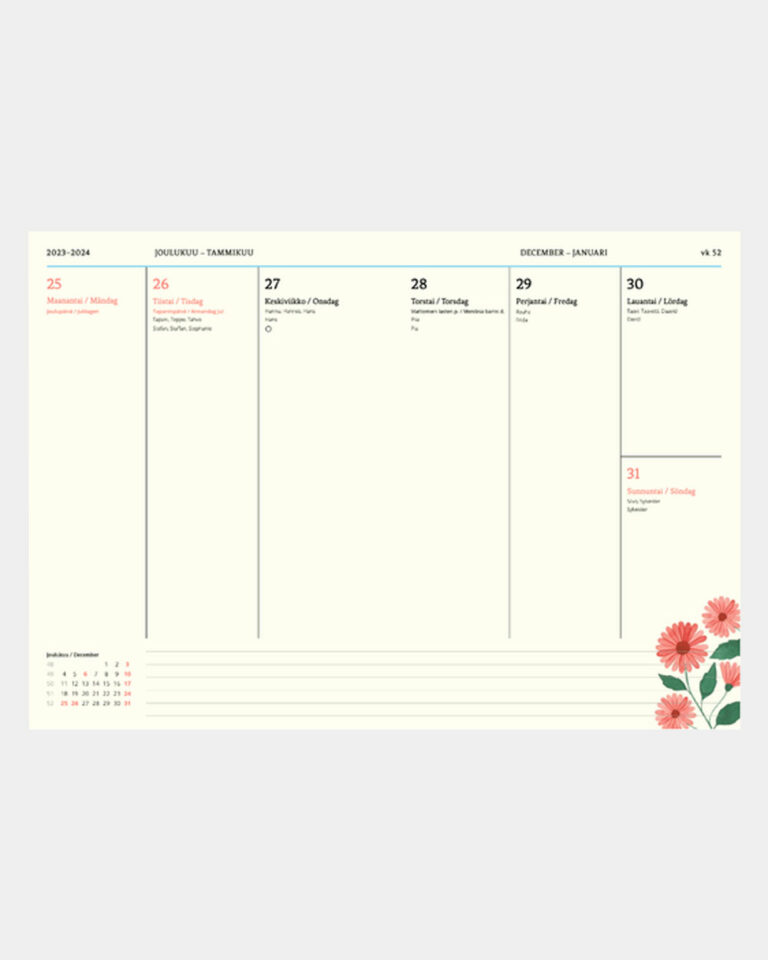 Polka Paper 2024 Viikkokalenteri - Papershop