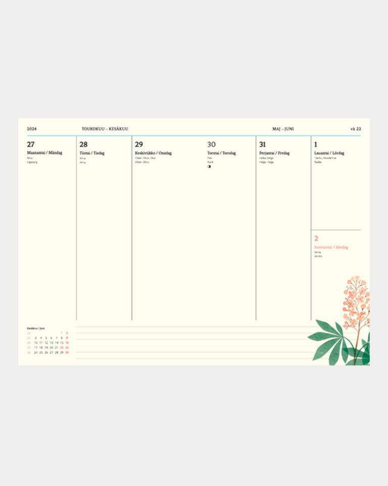 Polka Paper 2024 Viikkokalenteri - Papershop