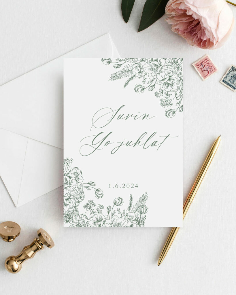Garden esthetic Valmistujaiskutsu - Papershop